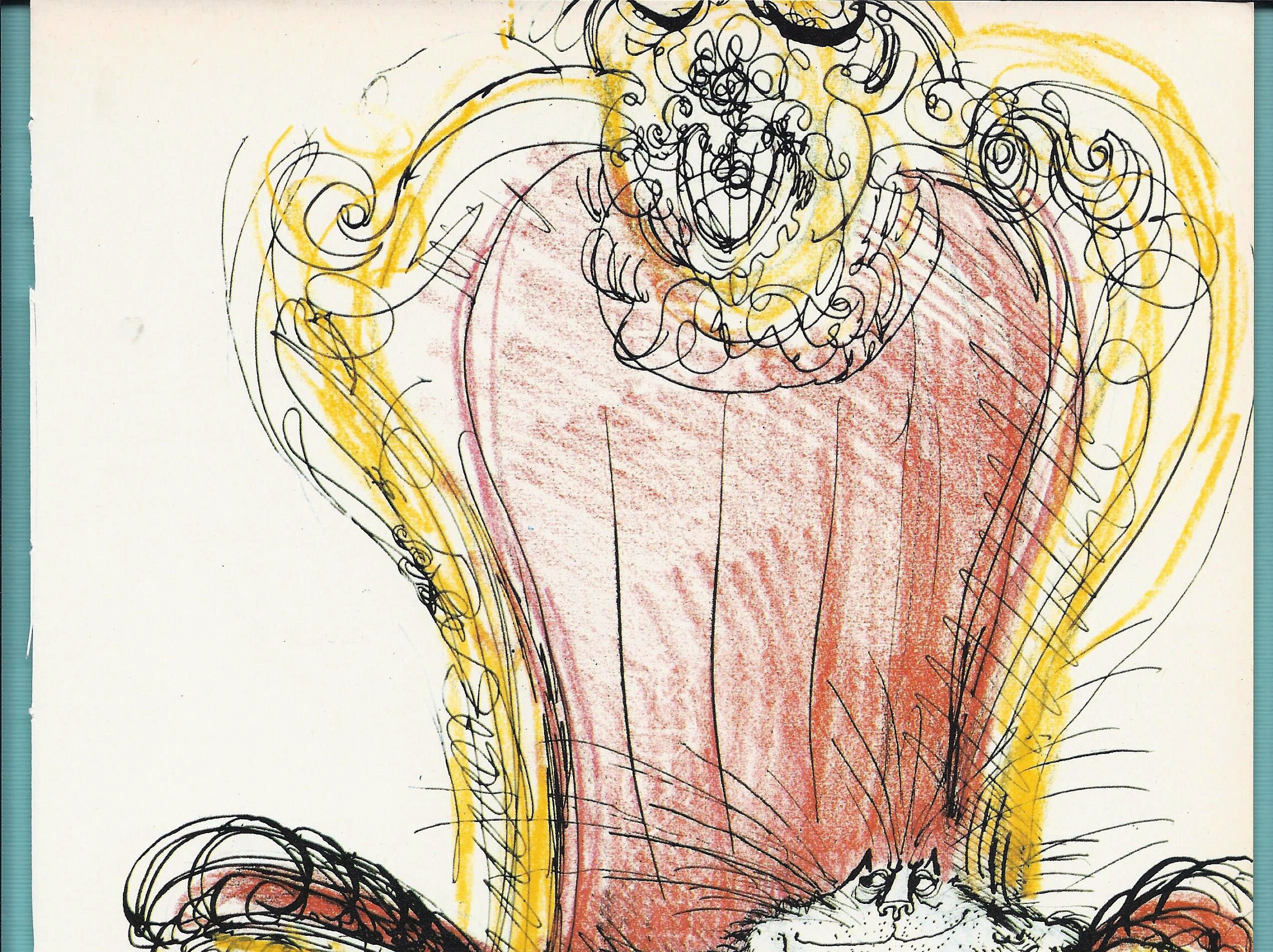 Cartoon Queen Cat on Throne Rule Art Print by Ronald Searle/ - Etsy