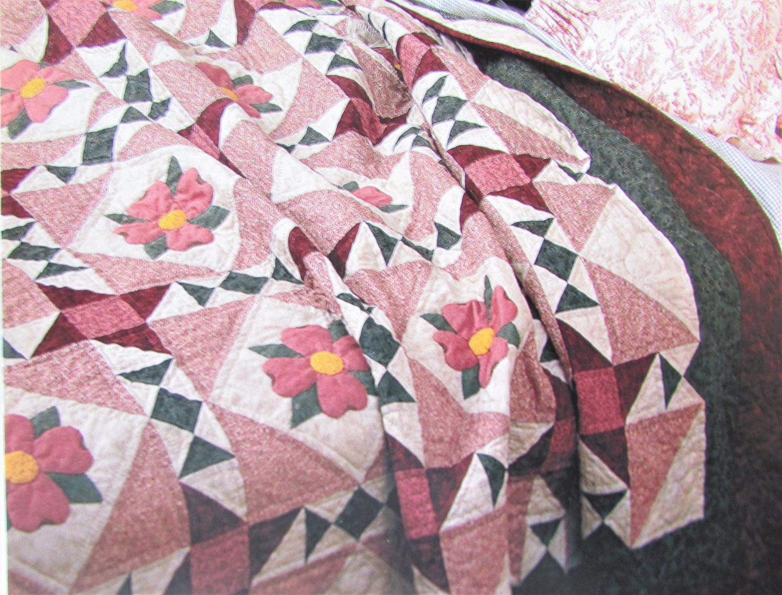 Dogwood Flower Quilt Pattern/ Applique & pieced block pattern | Etsy