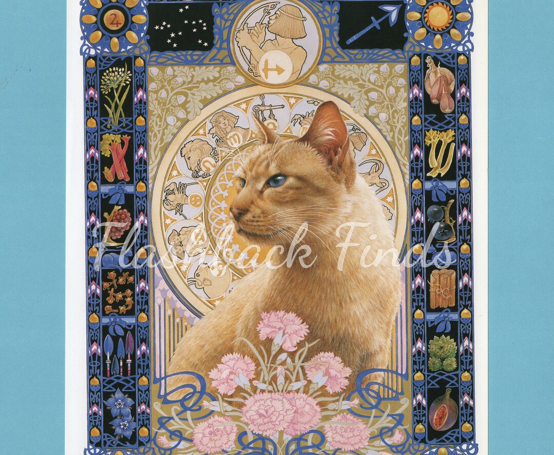 Sagittarius Cat Zodiac Art Print/ Ginger Cat Ra Ra, Astrology for a Cat ...