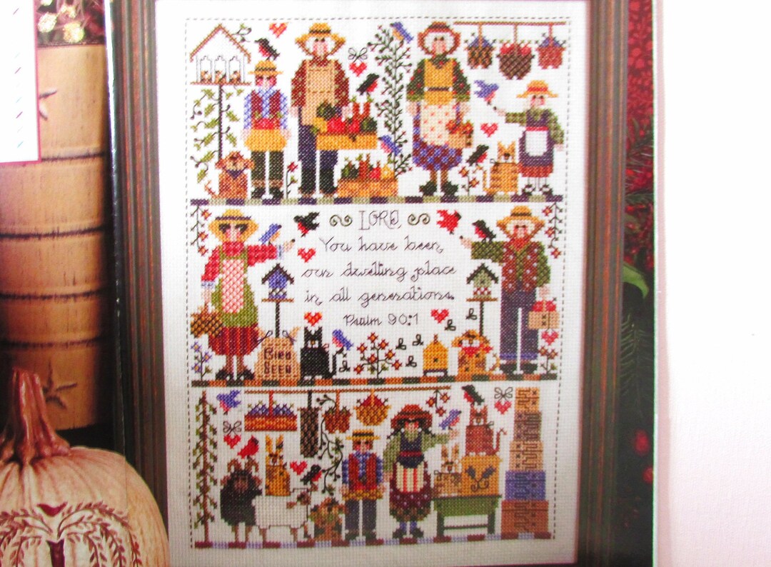 Christian Country Cross Stitch Sampler Pattern/ Psalms, Early American ...