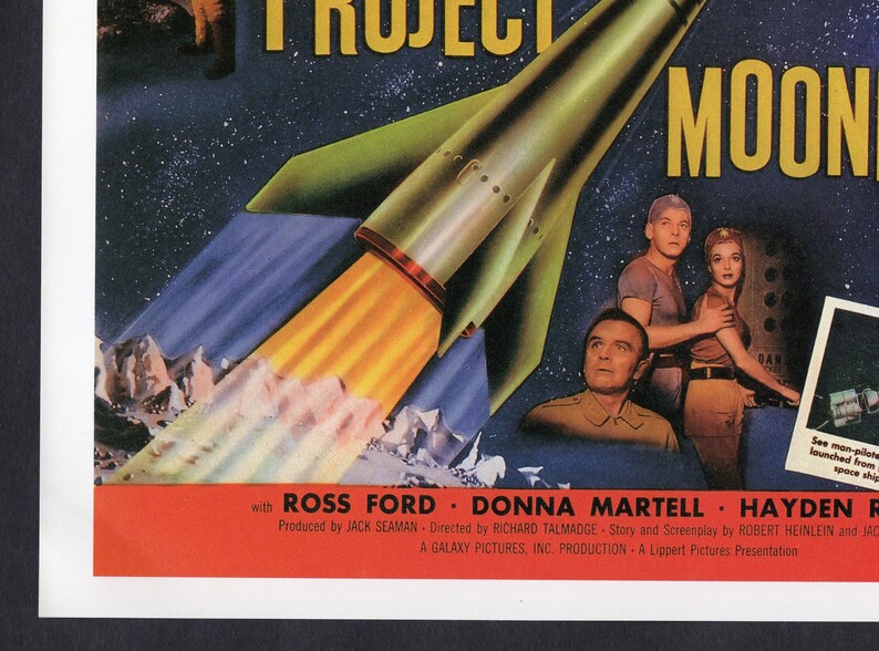 Project Moonbase Sci Fi Movie Poster/ Cheesy Science Fiction Film Art ...