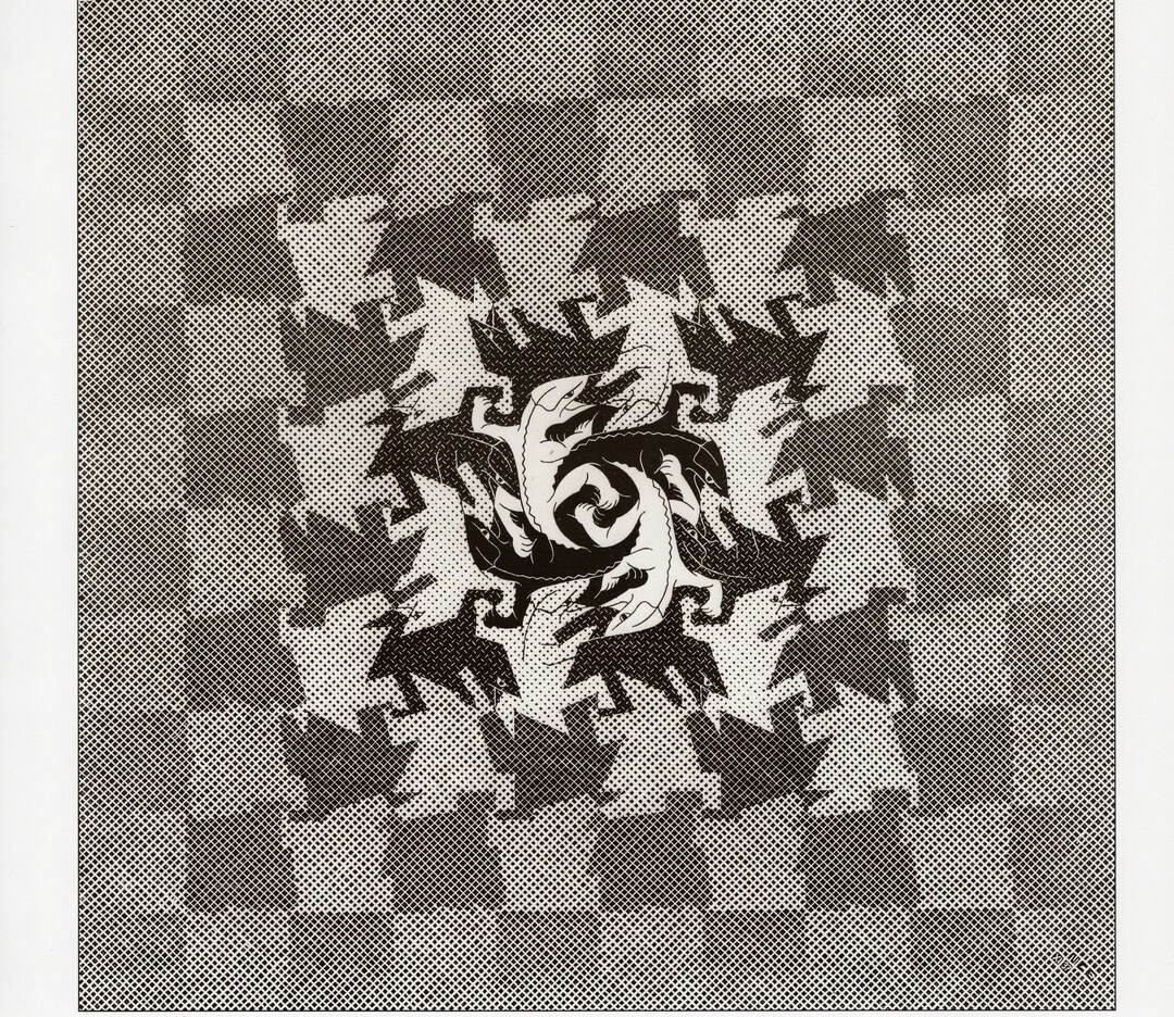 MC Escher Development I Reptiles Art Print/ Modern Relativity - Etsy