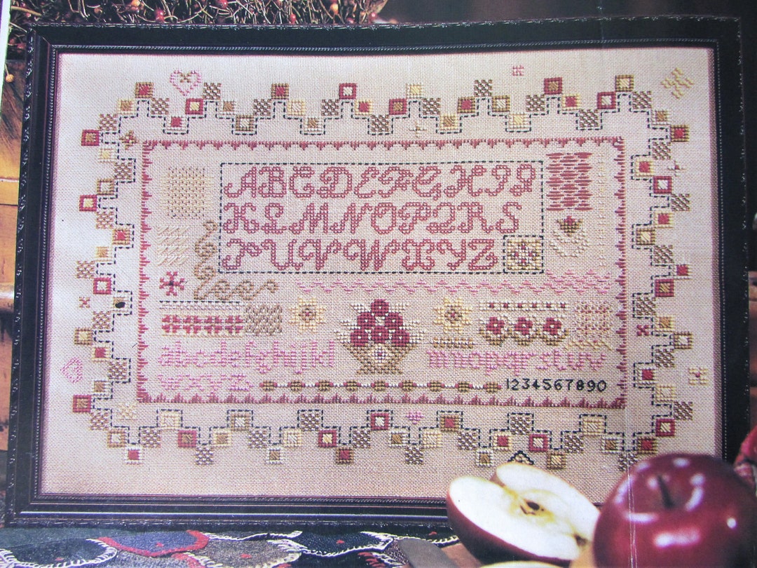 Antique Patchwork Cross Stitch Sampler Pattern/ Cross Stitch 1998. Old ...