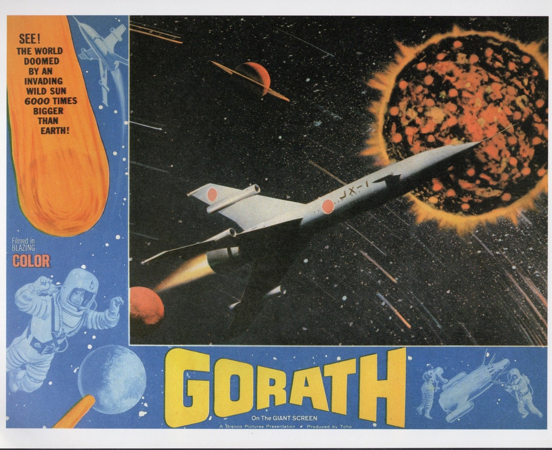 Gorath Sci Fi Thriller Movie Poster/ Japanese Science Fiction Film Art ...