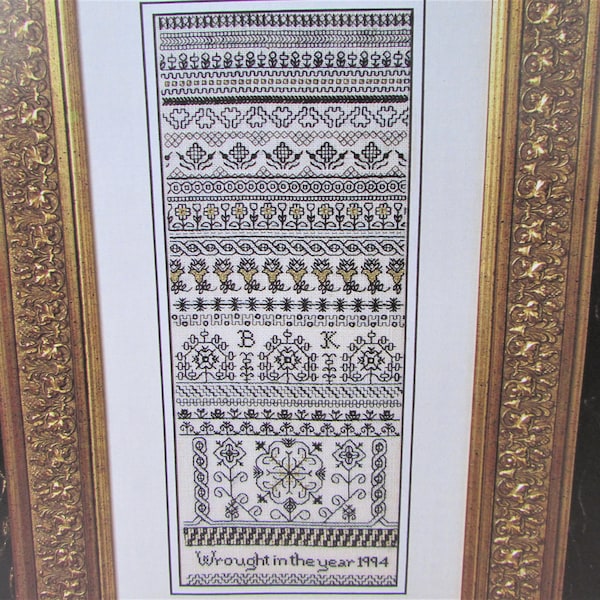 Traditional Sampler Blackwork Chart - Etsy