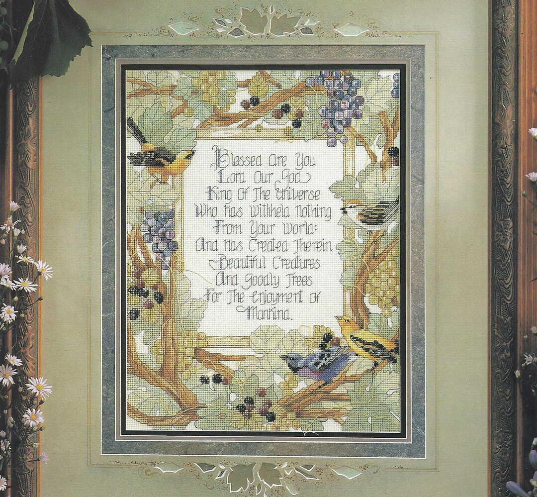 Blessed Are You, Prayer Cross Stitch Pattern/ Christian Blessing ...