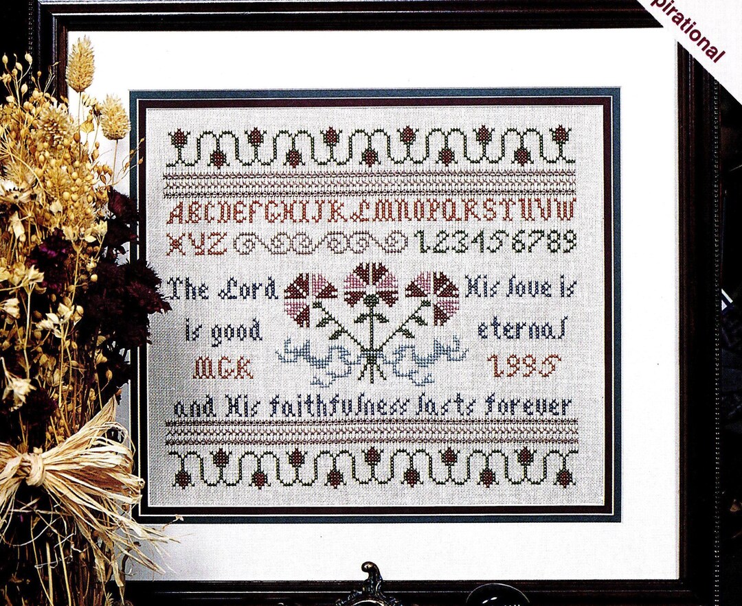 The Lord is Good Cross Stitch Sampler Pattern/ Christian Bible Verse ...