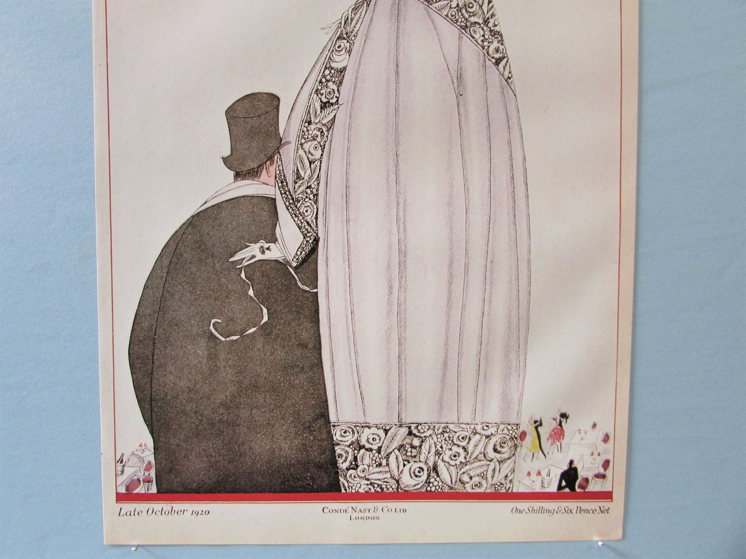 Vogue Magazine Cover Art Print/ Edwardian Couple by George Lepape ...