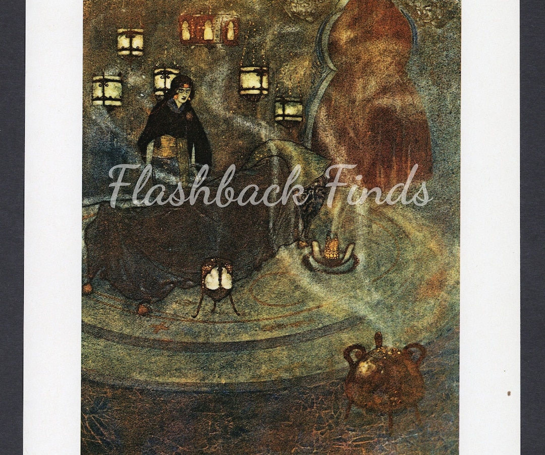 Princess Badoura Fantasy Art Print by Edmund Dulac/ Children's "arabian ...