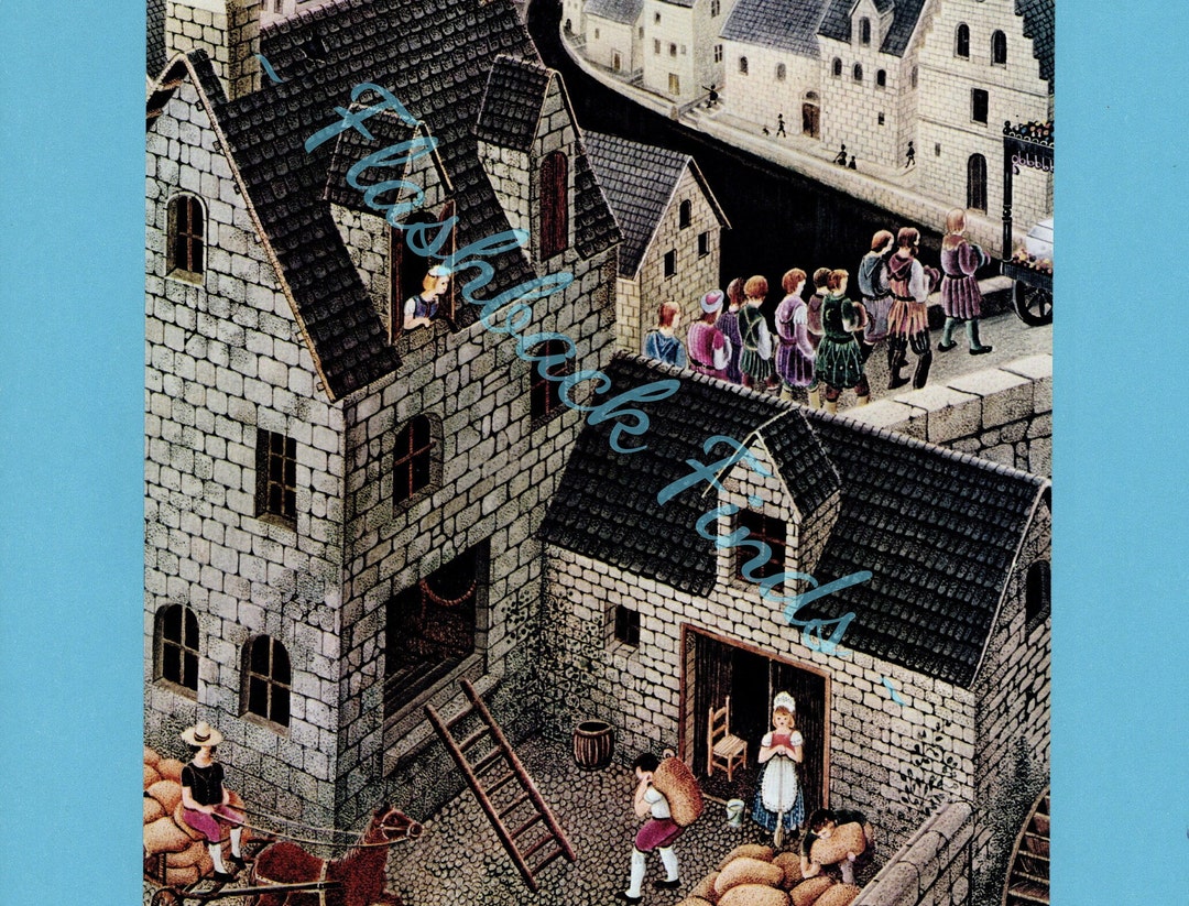 Fantasy Medieval Funeral Procession Art Print/ Surrealist Old England ...