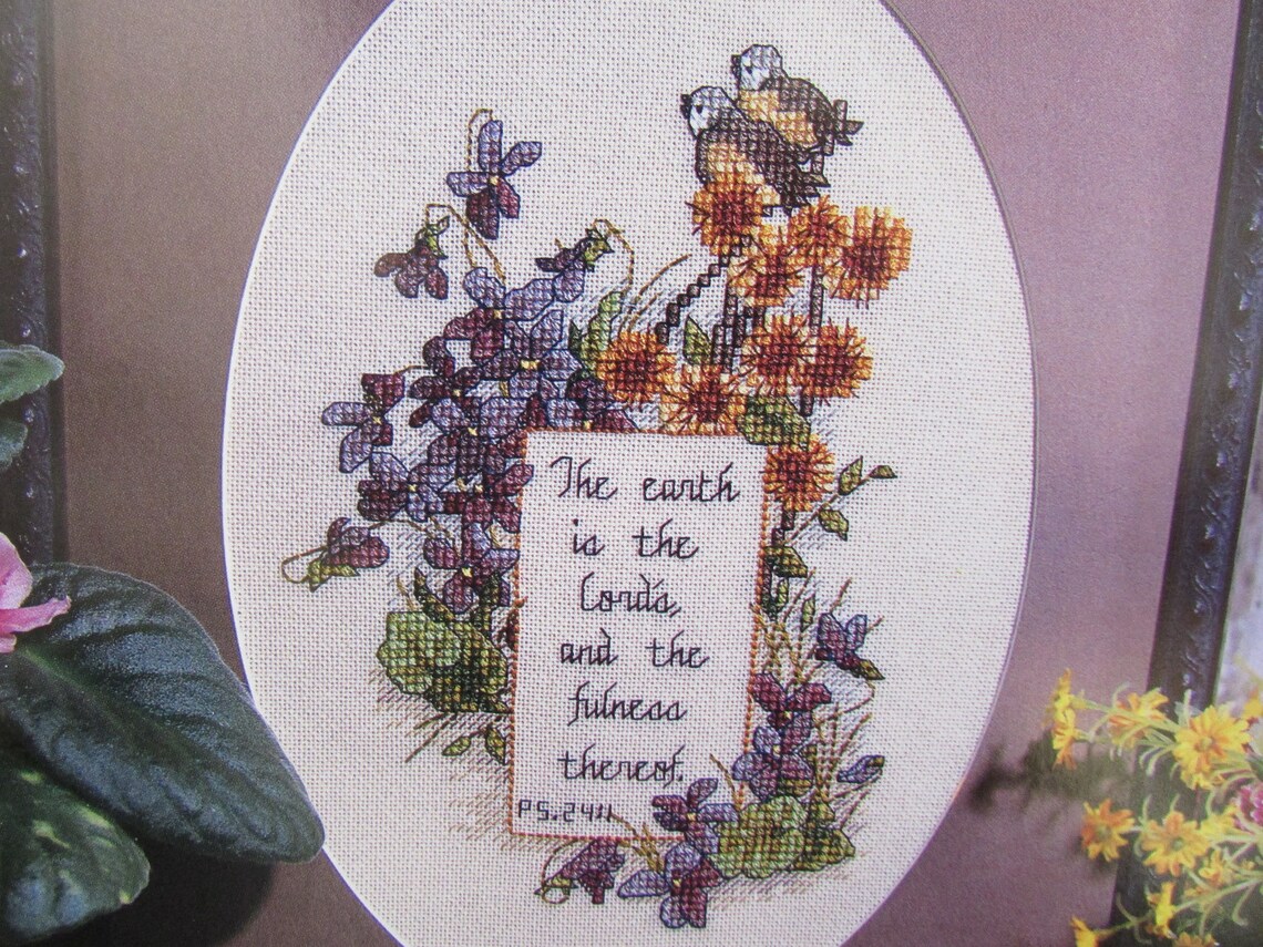 Flowers With Bible Verses Cross Stitch Pattern/ Christian - Etsy
