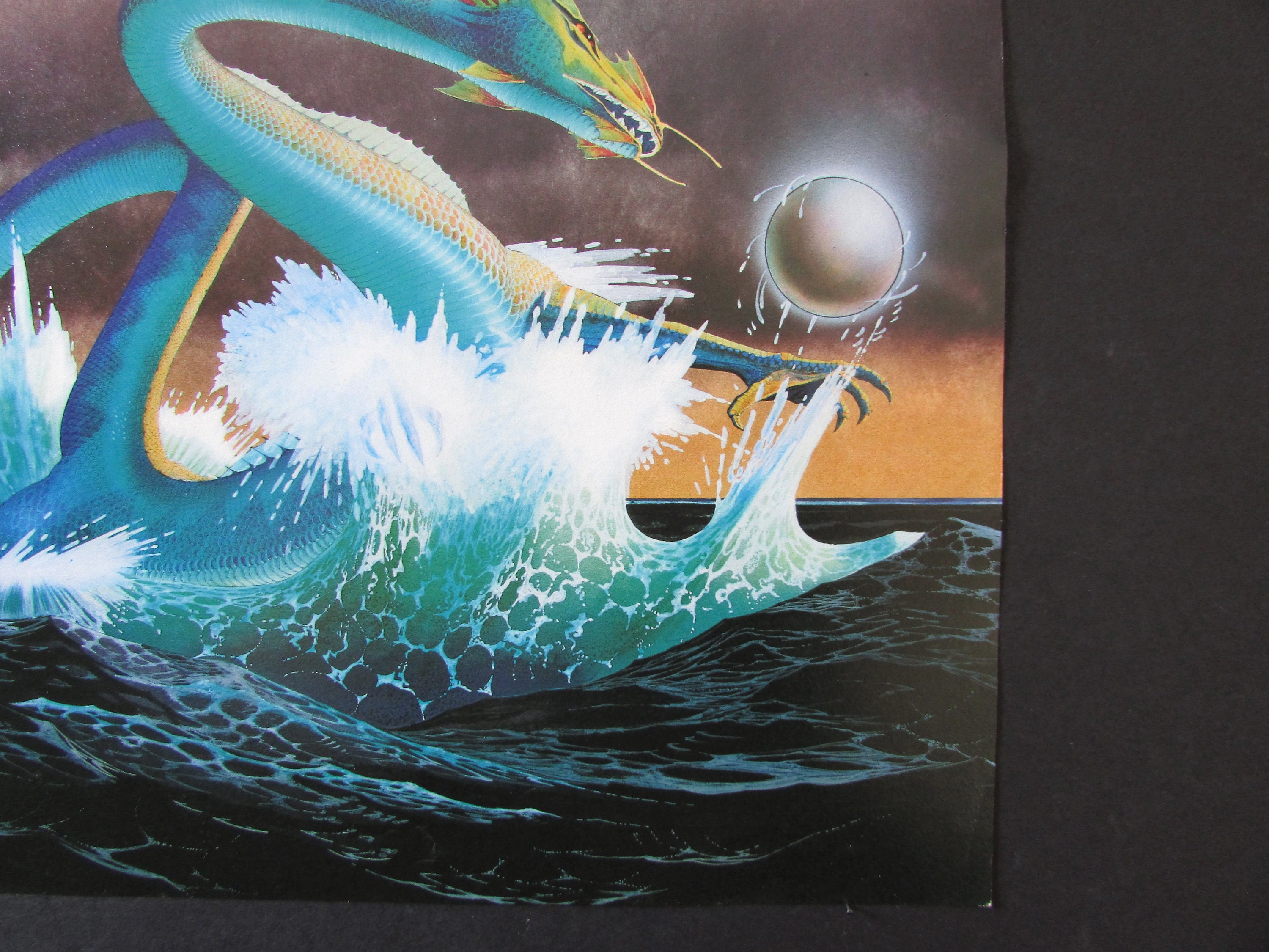 Asia Album Cover Art Print 1980s Sea Dragon Watercolor Etsy
