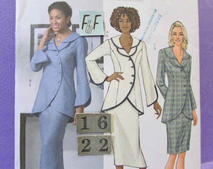Easy Fitted Evening Suit Sewing Pattern/ Butterick 4388 Womens Jacket ...