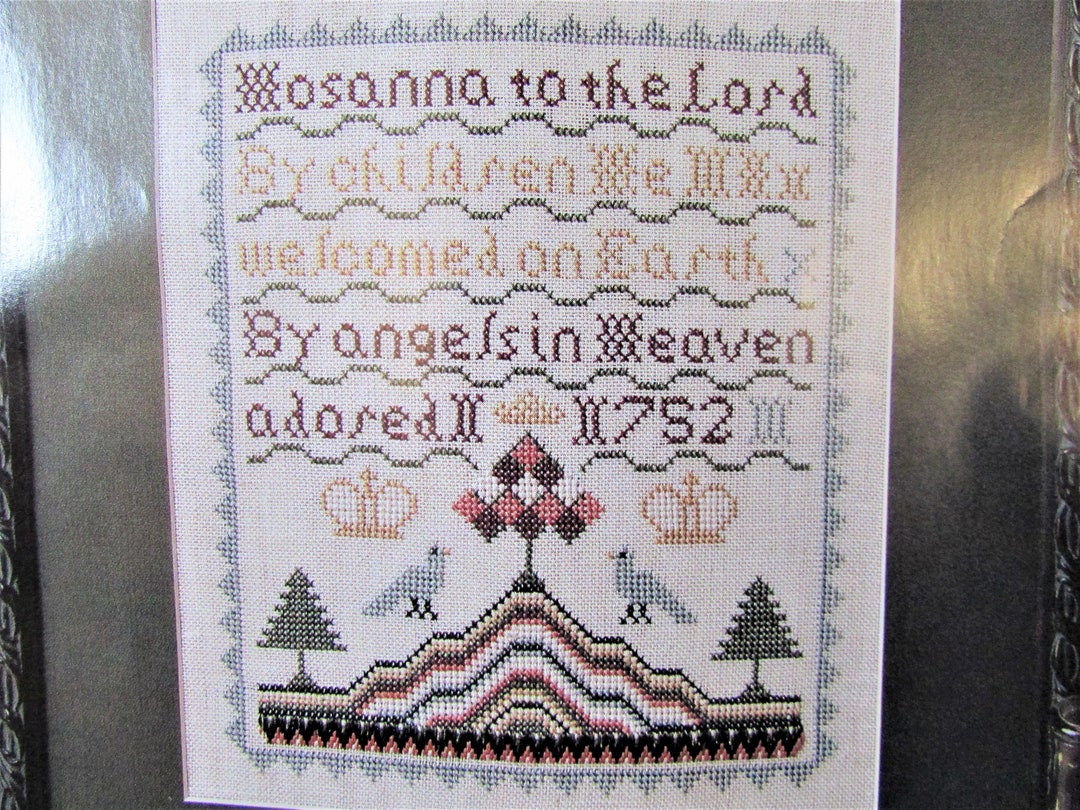 Hosanna Christian Cross Stitch Sampler Pattern/ Traditional Counted ...