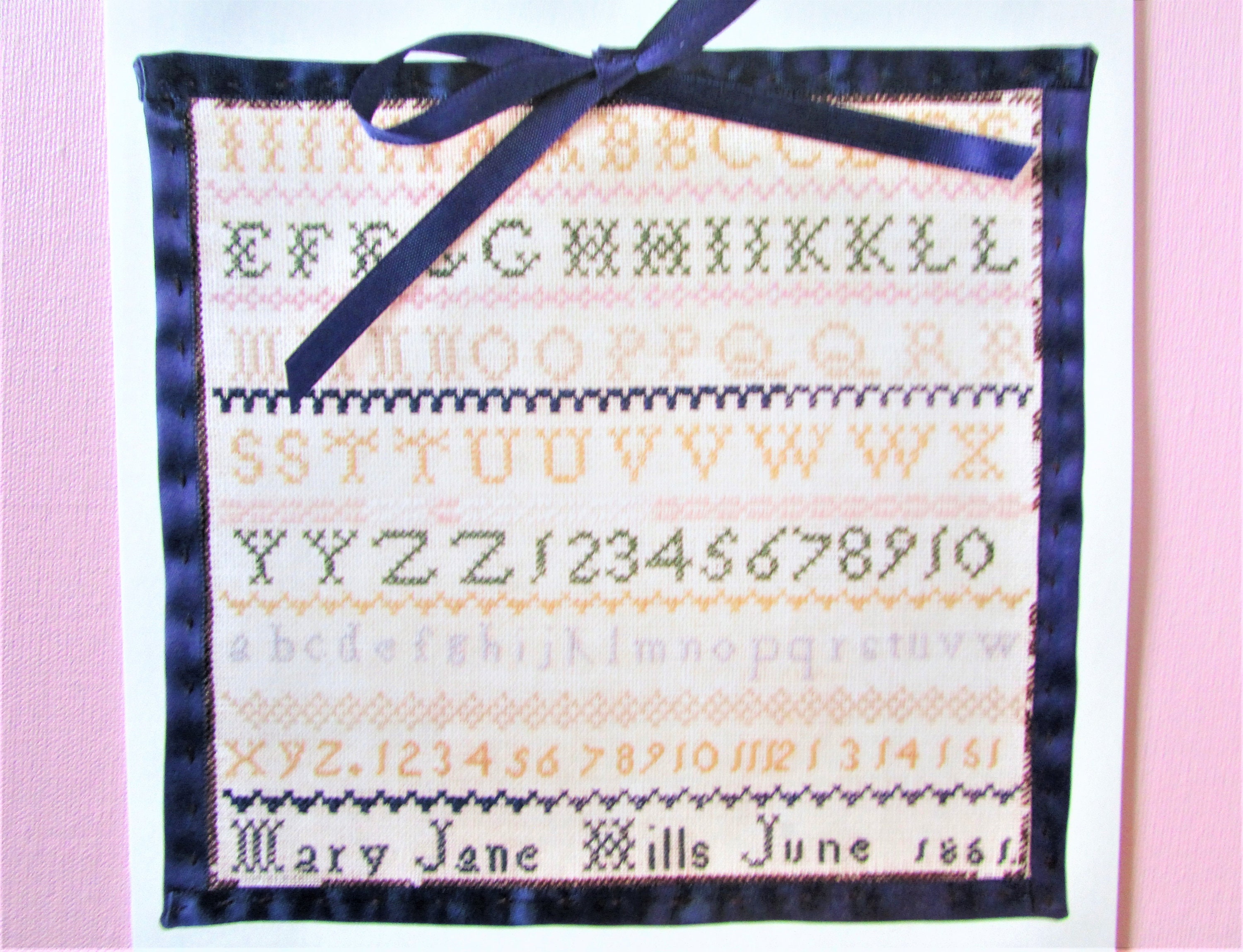 Antique Victorian Marking Cross Stitch Sampler Pattern/ | Etsy