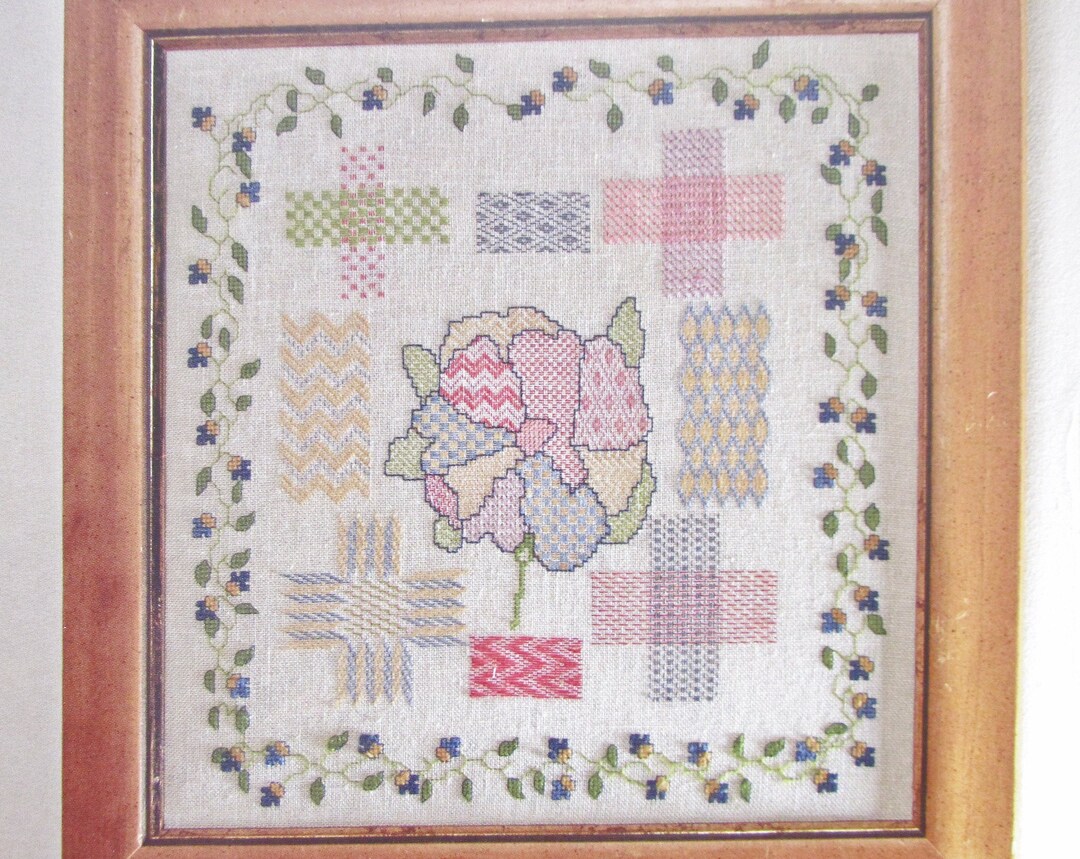 Dutch Darning or Quilt Cross Stitch Sampler Pattern/ 1600's Antique ...