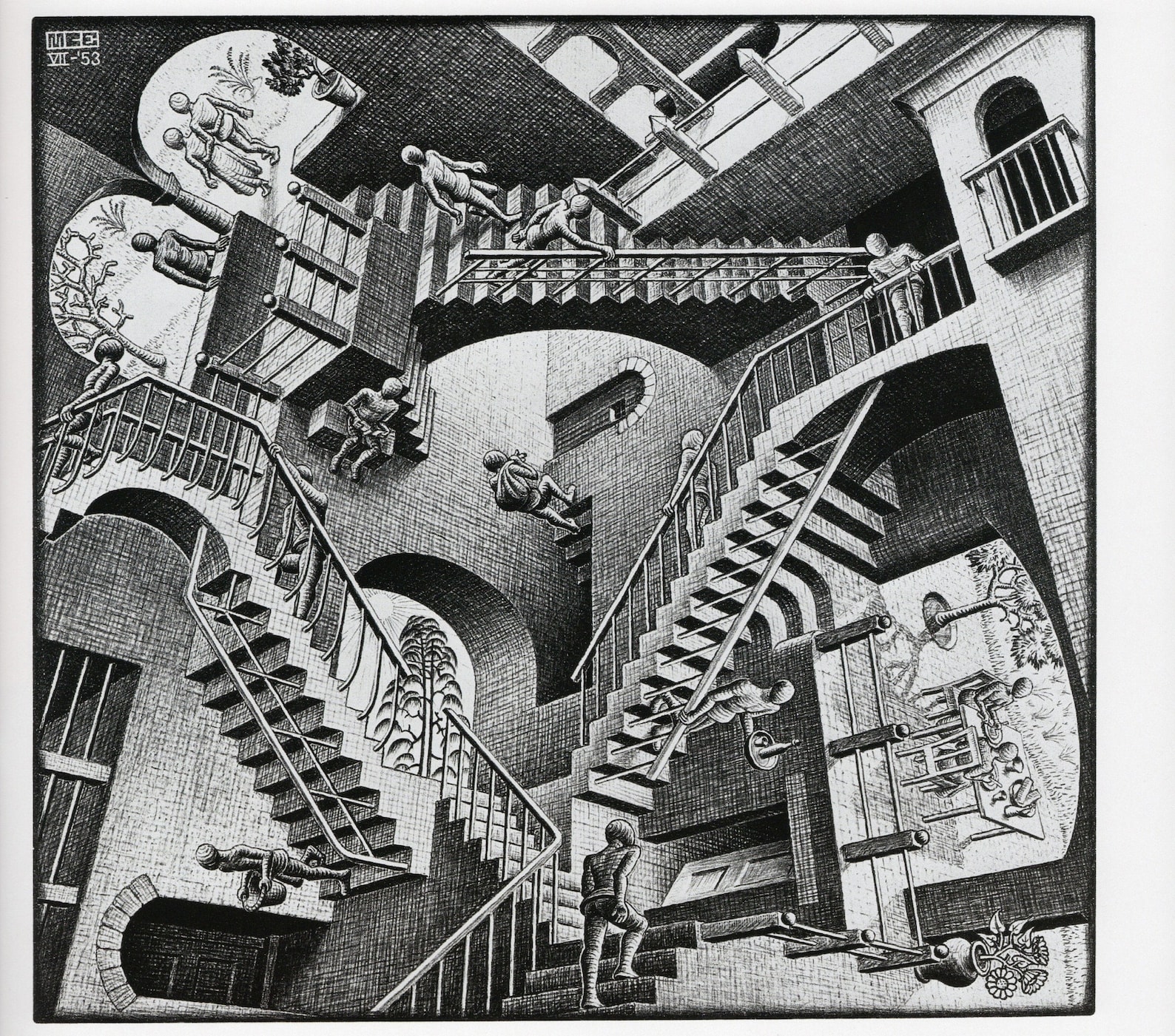 MC Escher House of Stairs Art Print/ Modern Relativity - Etsy