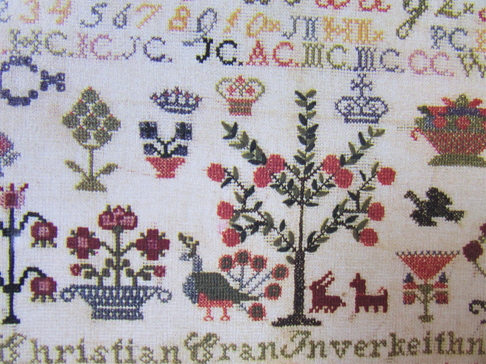 Antique Traditional Cross Stitch Sampler Pattern/ Old - Etsy