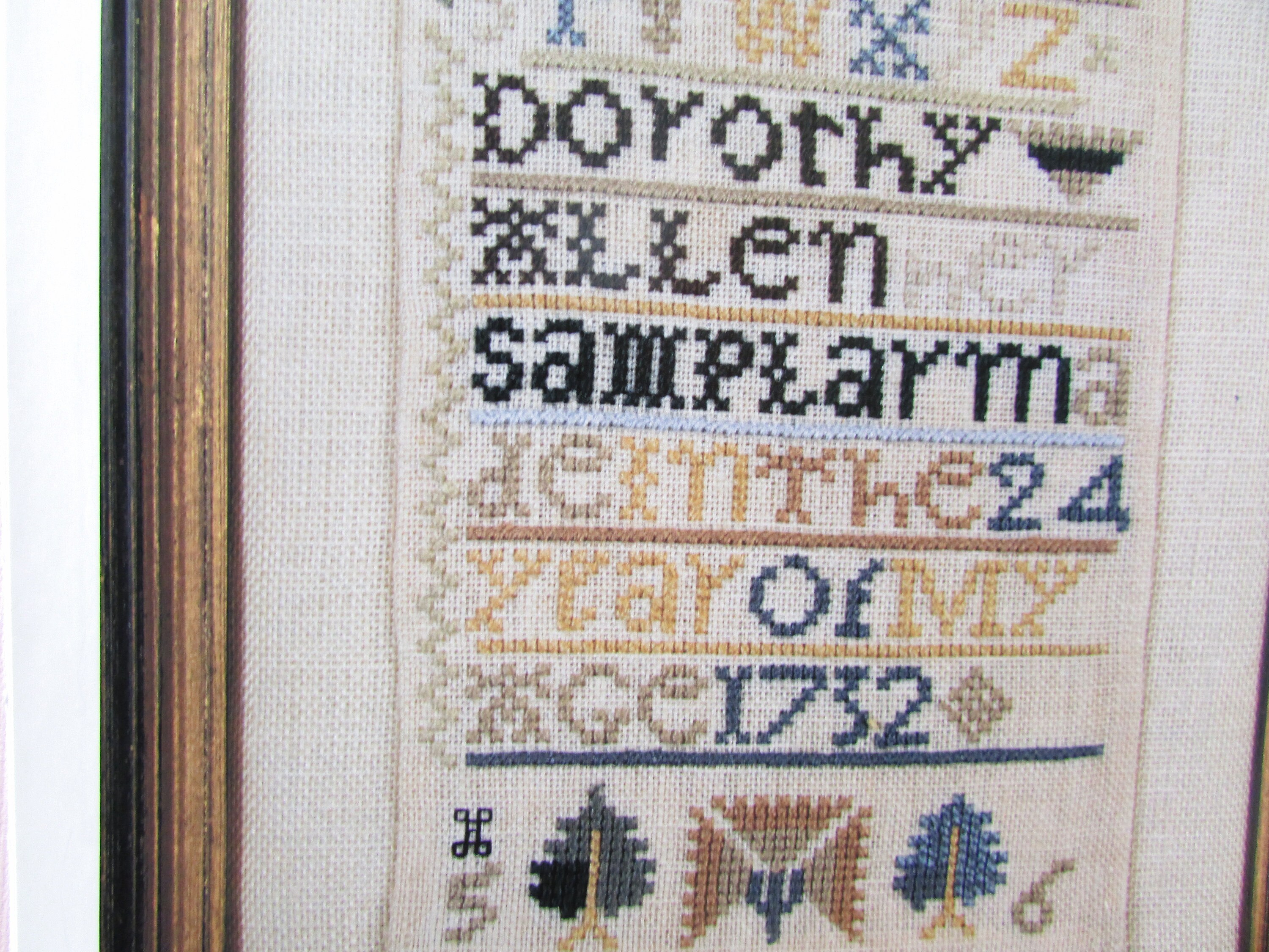Antique Girl's Cross Stitch Sampler Pattern/ 1700's Primitive ...
