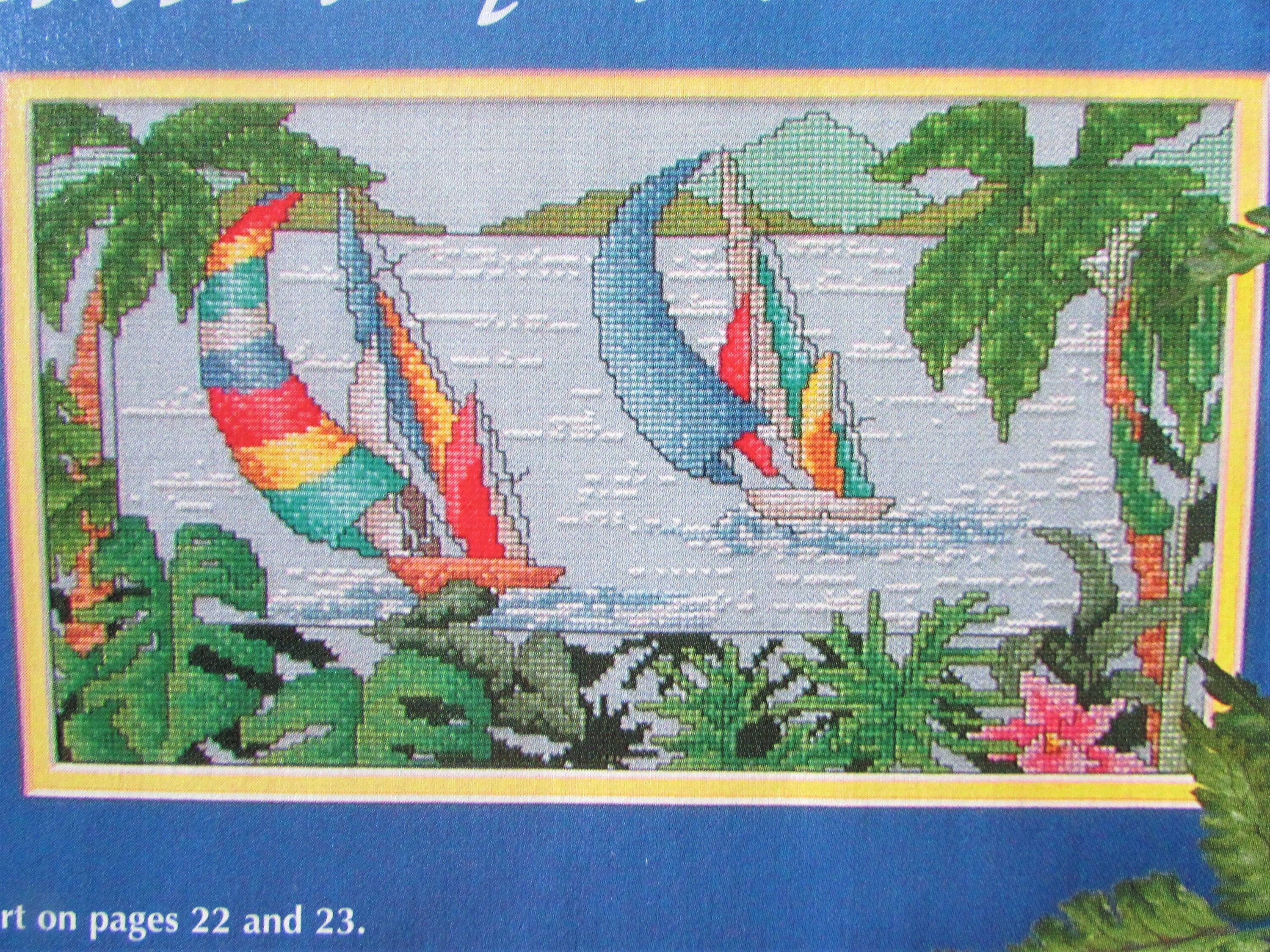 Sailboat Sailing Cross Stitch Pattern/ Nautical counted cross | Etsy