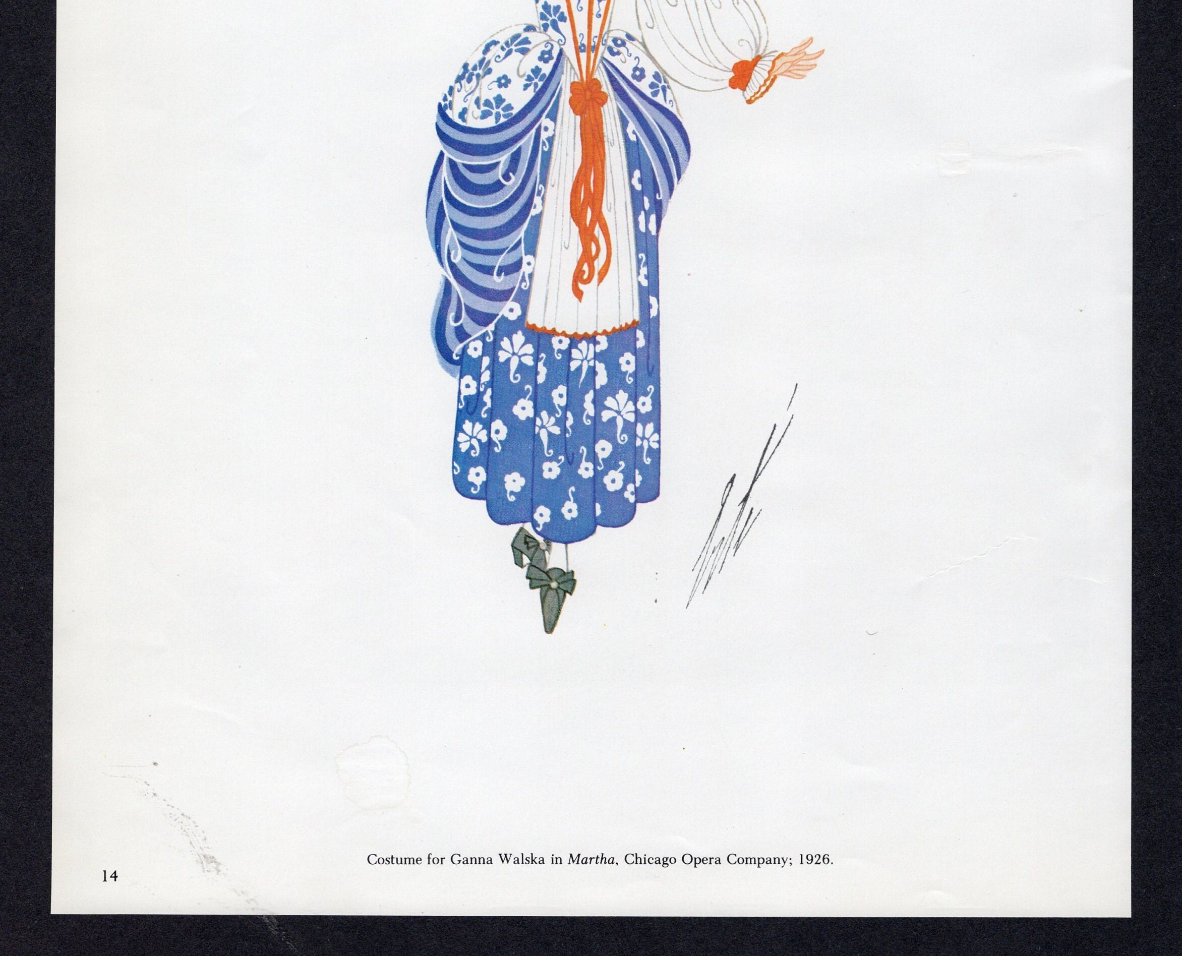 Erte Martha Opera Art Print/ Costume for Ganna Walska 1926, Chicago ...