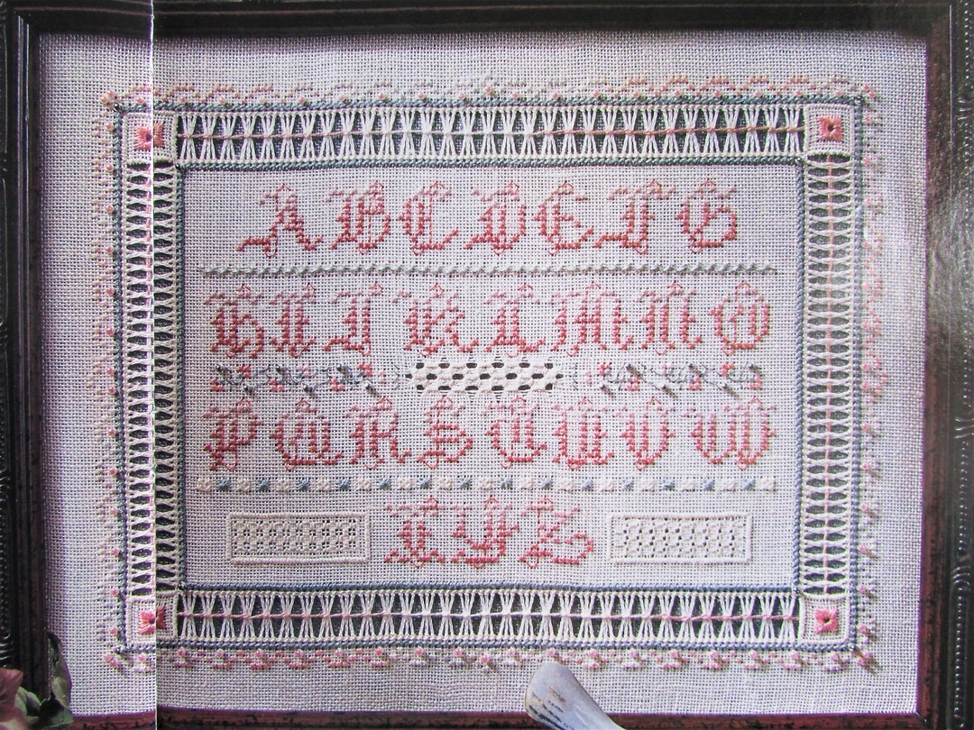 Hardanger Alphabet Cross Stitch Sampler Pattern With Drawn Thread ...