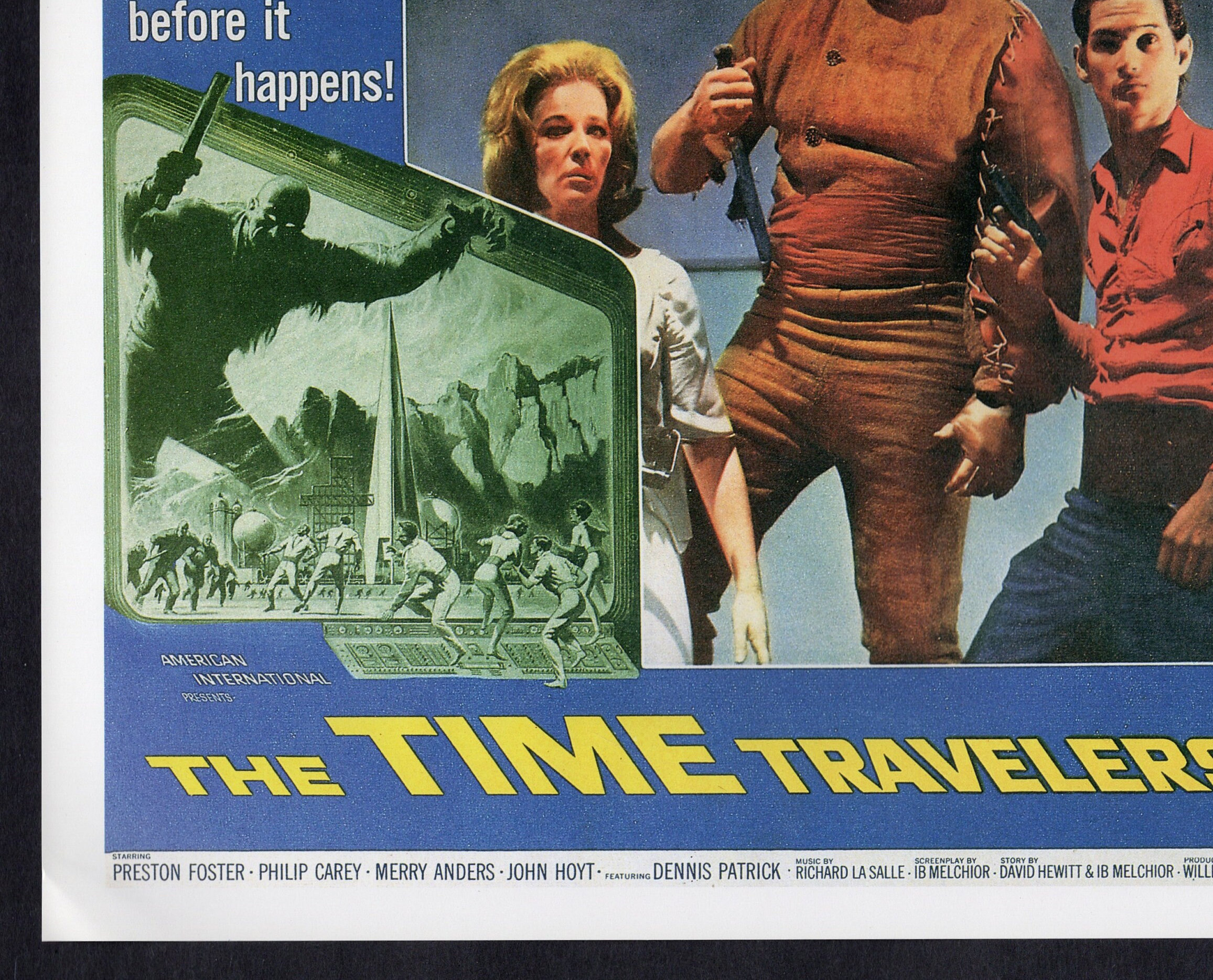 The Time Travelers Sci Fi Movie Poster/ Cheesy Science Fiction Film ...