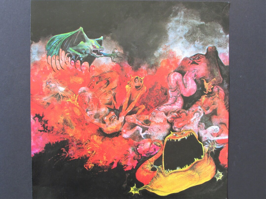 Gun Devil Album Cover Art Print/ 1960's Watercolor Book Plate Artwork ...