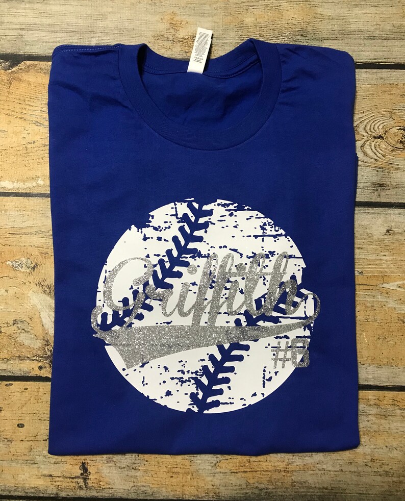 Short Sleeve Distressed Baseball Tee With Name or Team Name - Etsy