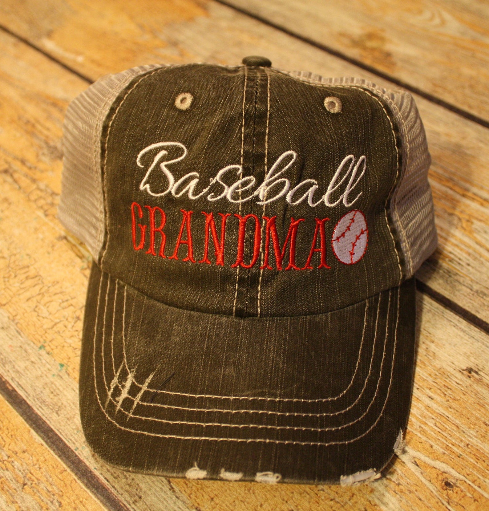 Baseball Grandma Hat Personalized Hats Vacation Hat Grandma - Etsy