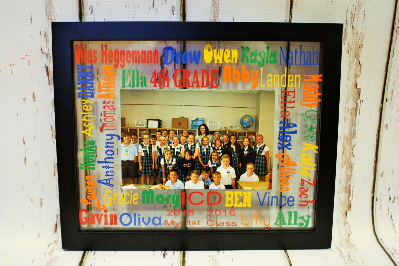 School Words Glass Floating Picture Frame-teacher Gift End of - Etsy