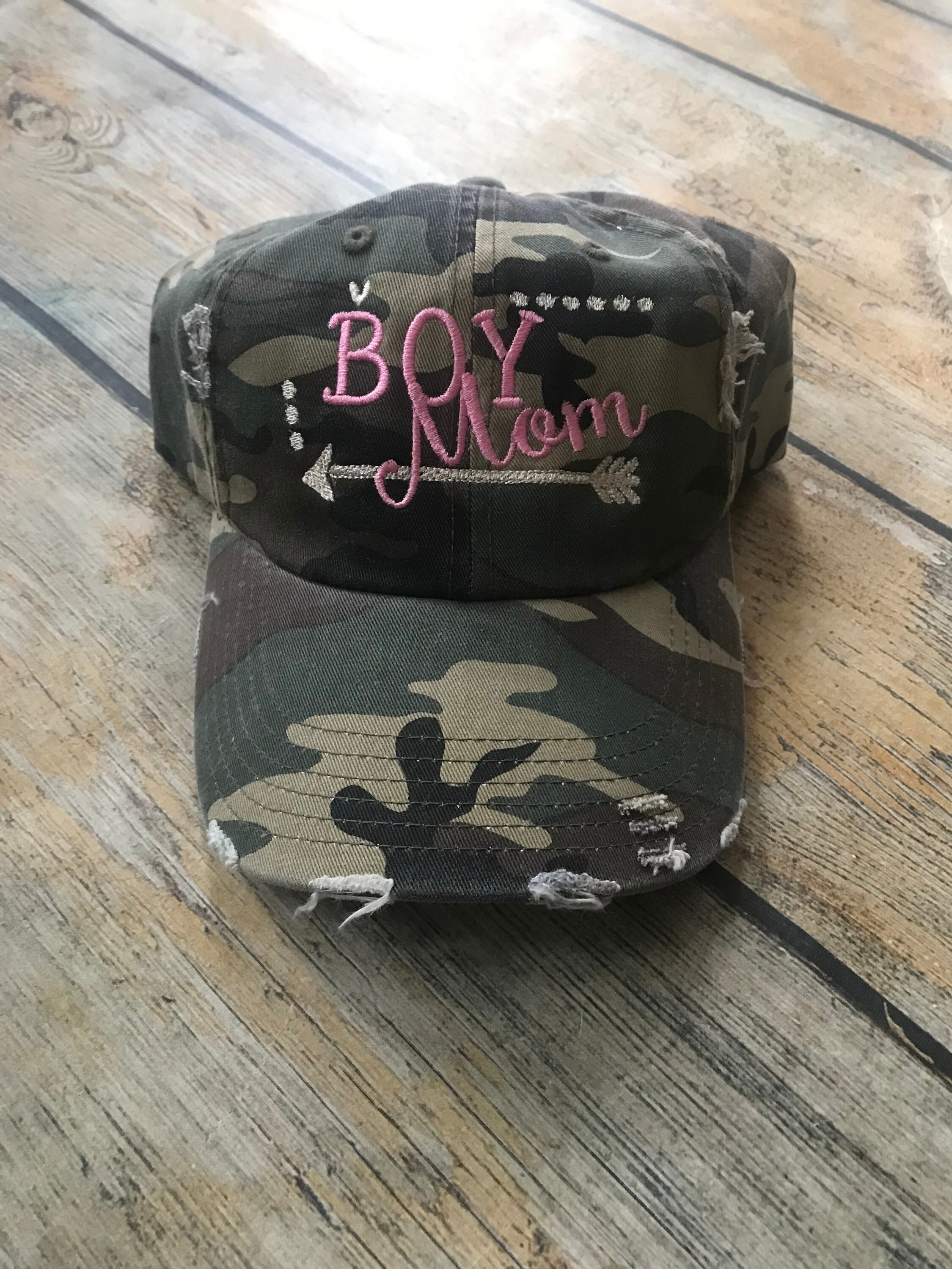 Design Your Own Camo Distressed Hat Custom Hat Gifts Under | Etsy