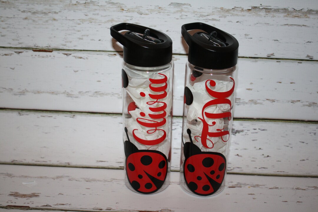 Personalized Ladybug Water Bottle-dance Team Water Bottle - Etsy