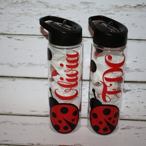 Personalized Ladybug Water Bottle-dance Team Water Bottle - Etsy