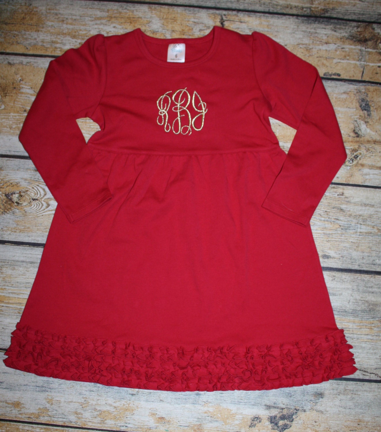 Embroidered Name Dress Boutique Personalized Dress | Etsy