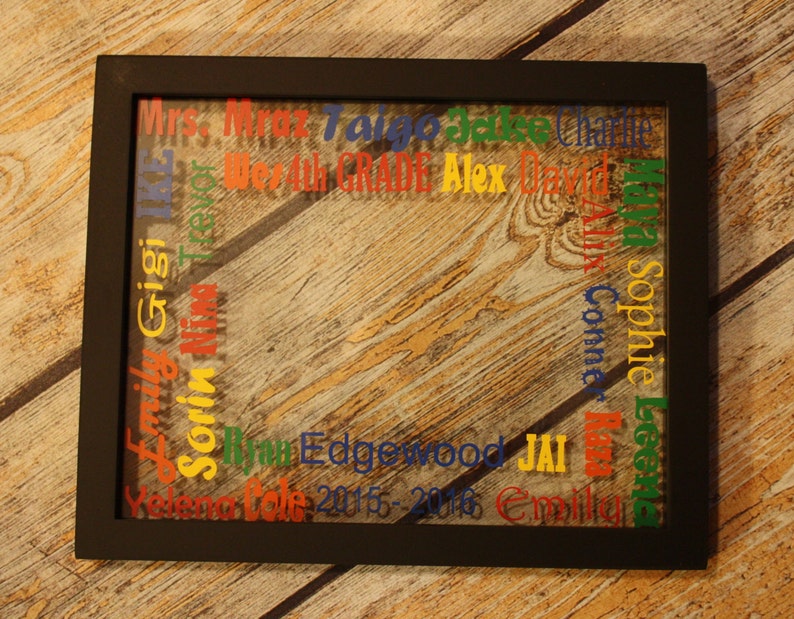 Gymnastics Words Glass Floating Picture Frame-gymnastics Team - Etsy