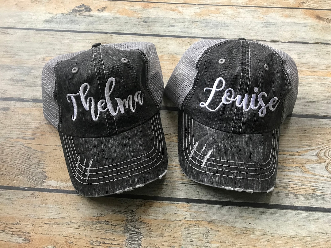 Thelma and Louise Hat Set, Set of Two Hats,distressed Hat, Best Friends ...