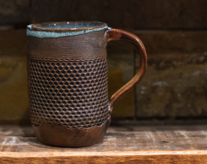Hand-built Mug With a Texture Accented by Underglaze - Etsy