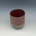 Hand-built Handle Less Mug With Leather-look Texture and Rich, Deep Red ...