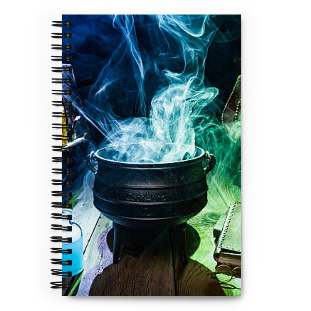 Magickal Cauldron Spiral Notebook Dotted Pages - Etsy