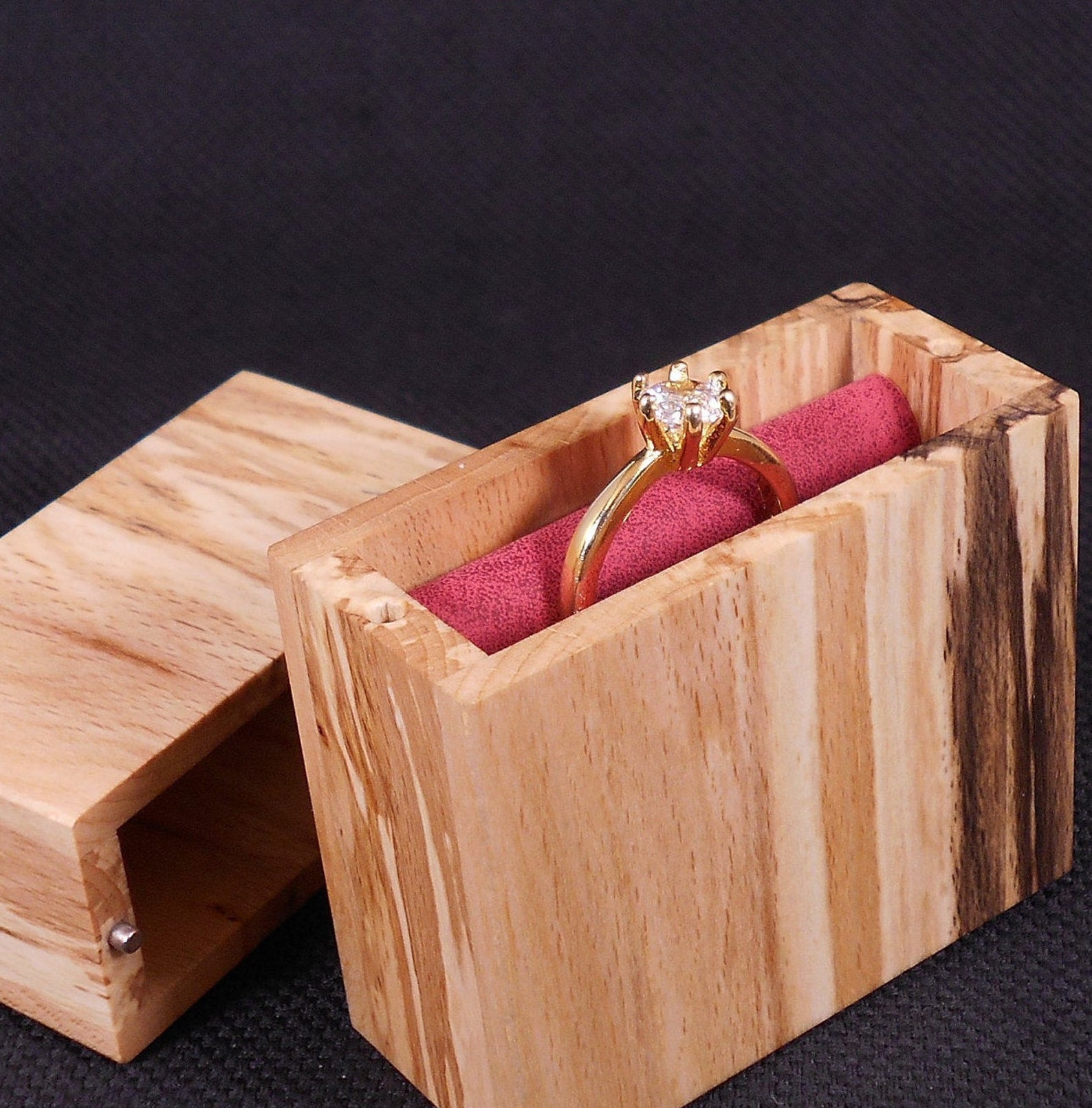 Slim Engagement Ring Box, Proposal Ring Box,unique Ring Box,ooak - Etsy