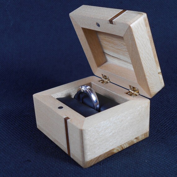 Boîte à anneaux de proposition en bois de hêtre - Etsy France