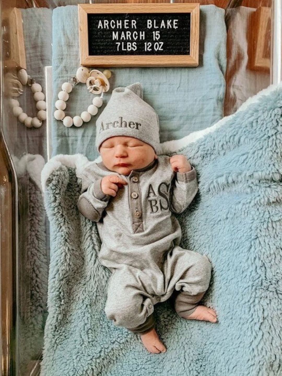 Coming Home Outfit Baby Boy Go Home Outfit Personalized Newborn Baby ...