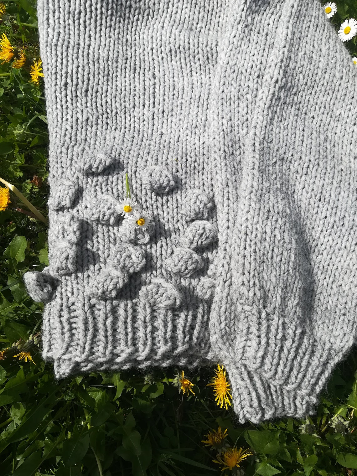 PATTERN Pop Corn Jumper Bobbles Sweater Beginners Pattern - Etsy