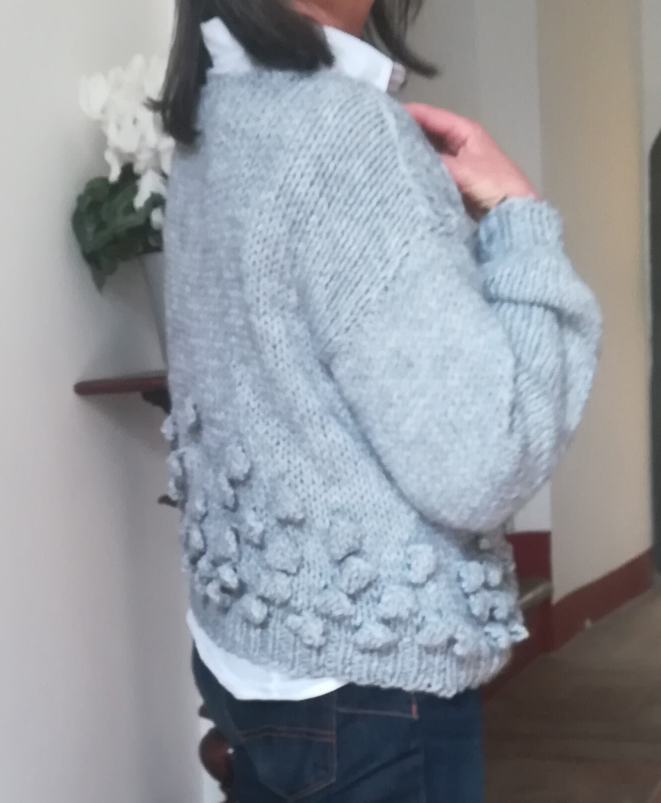 PATTERN Pop Corn Jumper, Bobbles Sweater, Beginners Pattern, Knitted ...