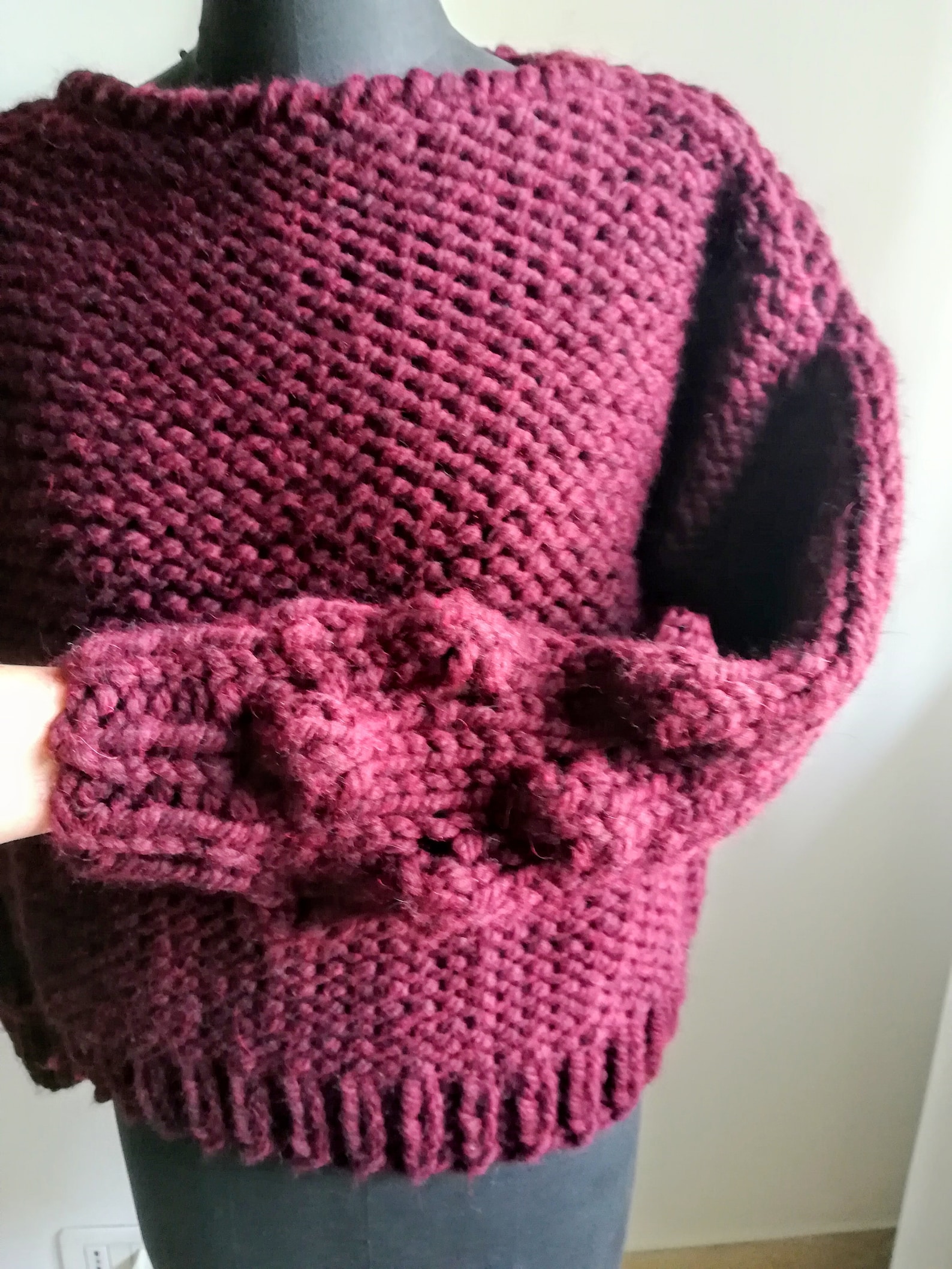 Bubbles Sweater EASY PATTERN, Chunky Pullover, Knitted Sweater With ...