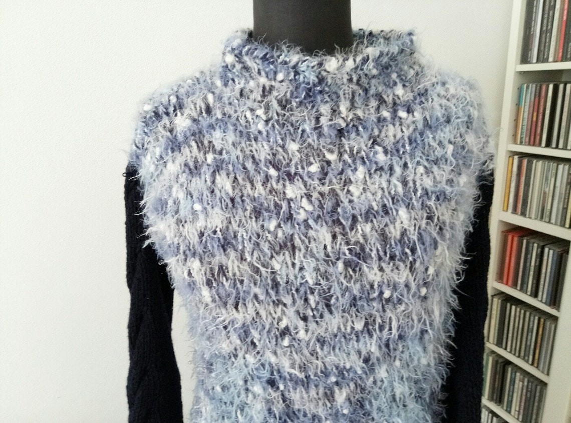 Pattern;bouclé Multicolored Jersey, Bouclé Knitted Sweater ...