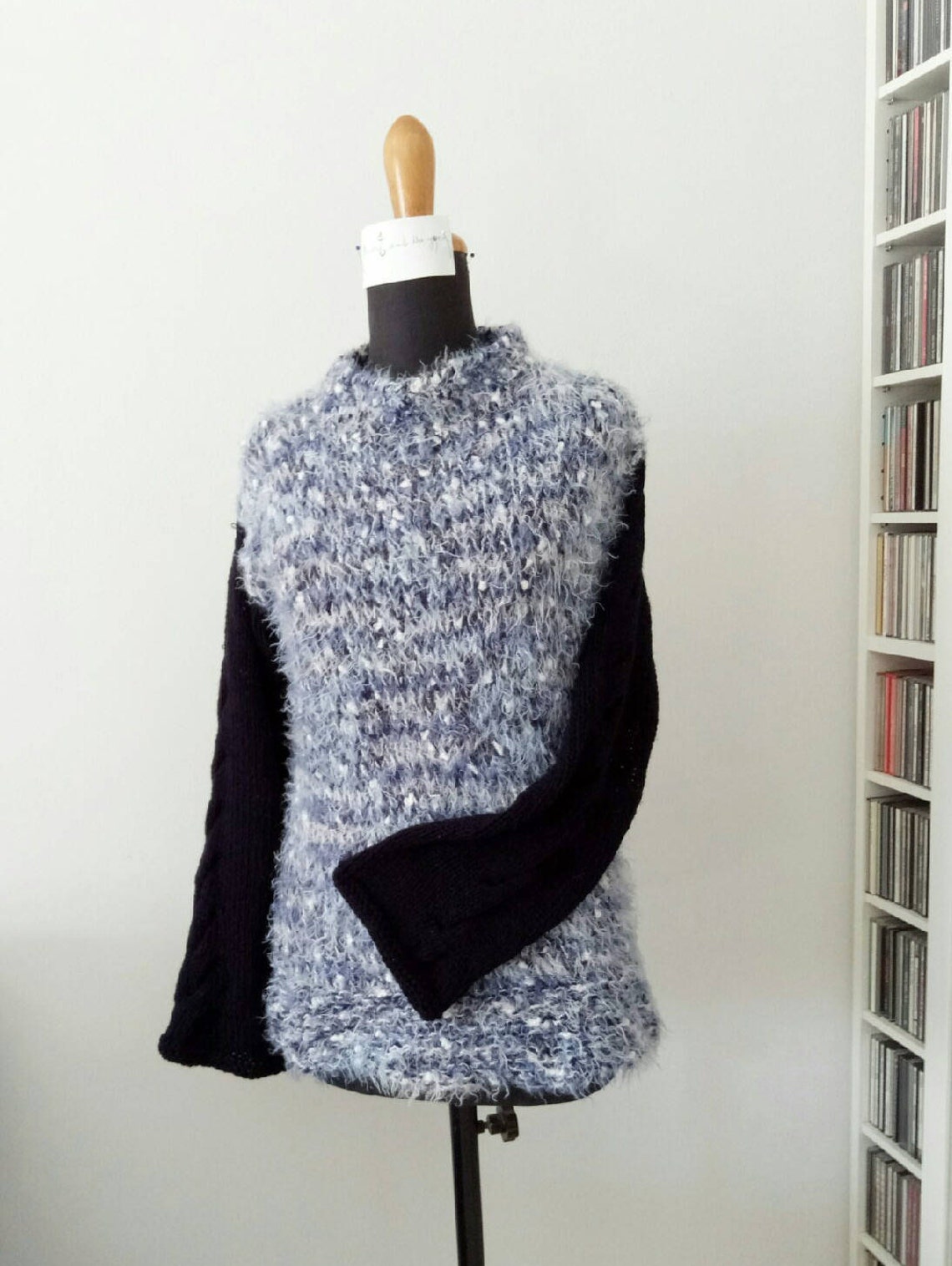 Pattern;bouclé Multicolored Jersey, Bouclé Knitted Sweater ...