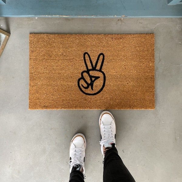 Peace Doormat - Etsy