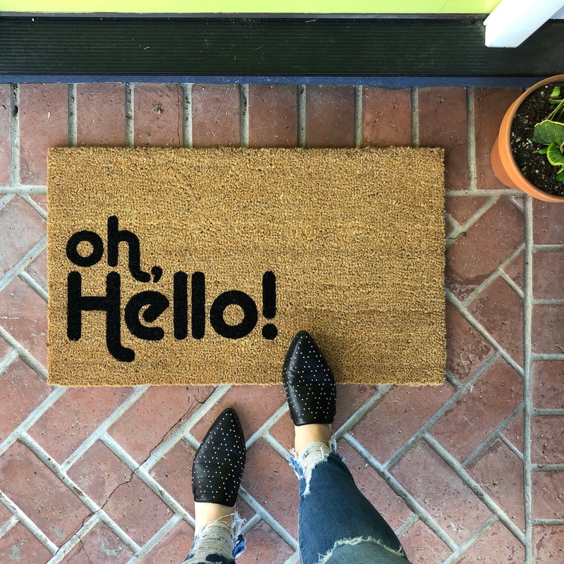 Hello Welcome Mat - Etsy